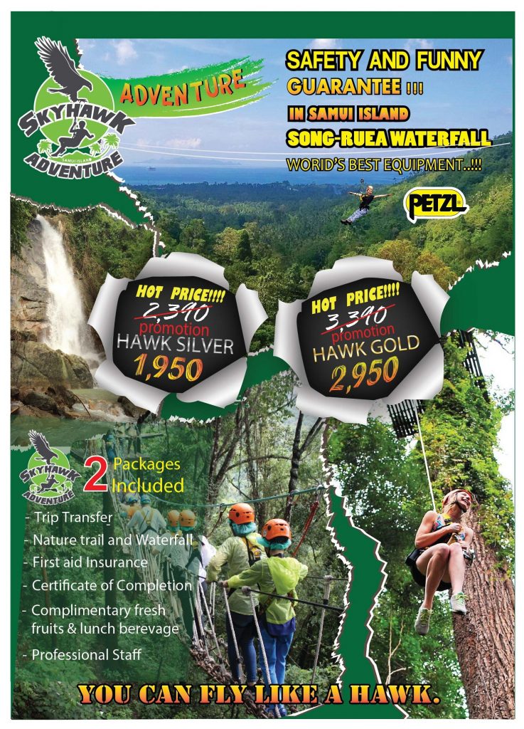 Ziplines Adventure Skyhawk Samui – First Bungalow Beach Resort, Chaweng ...